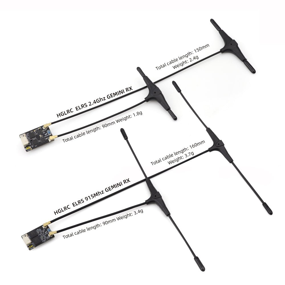 HGLRC ELRS GEMINI RX dual receiver 2.4G/915Mhz – HGLRC Company
