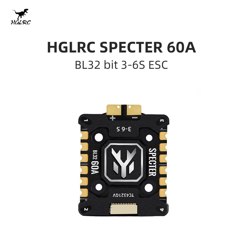 HGLRC SPECTER 60A 4in1 ESC 3-6S BL32 128K with Heat Sink for FPV Racin ...