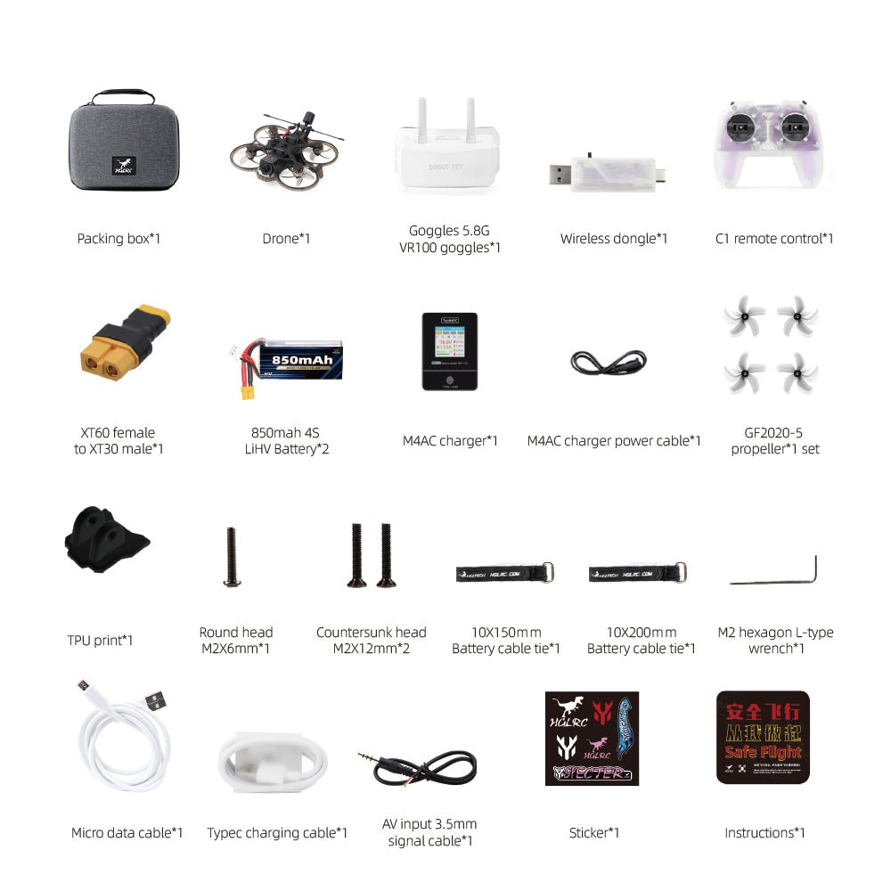 HGLRC Talon 2-inch entry-level RTF Set – HGLRC Company