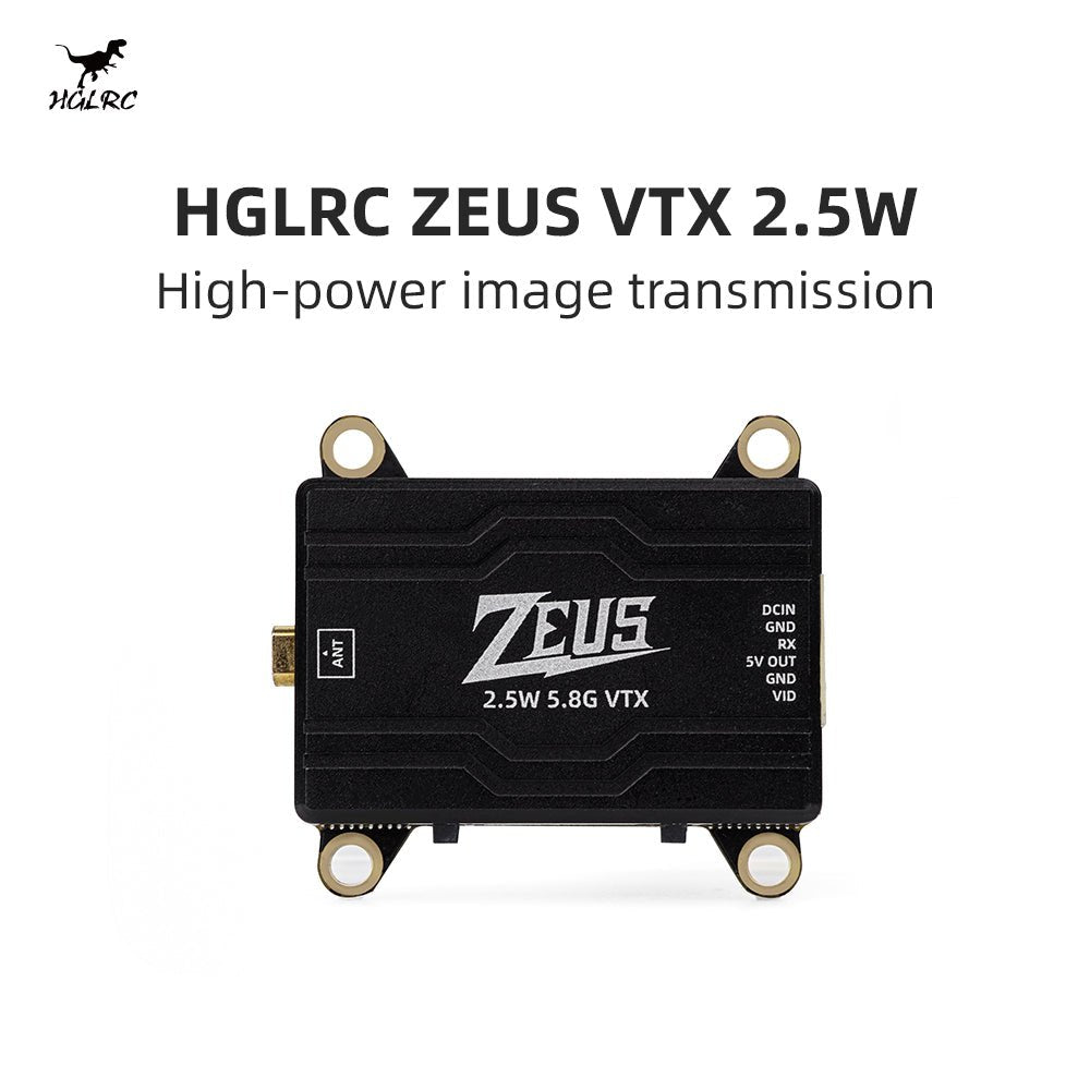 HGLRC ZEUS VTX 2.5W High Power 5.8G Image Transmission Adjustable Powe ...