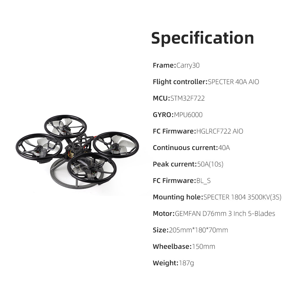 HGLRC Carry30 Logistics transport 3inch Cinewhoop fpv drone – HGLRC Company