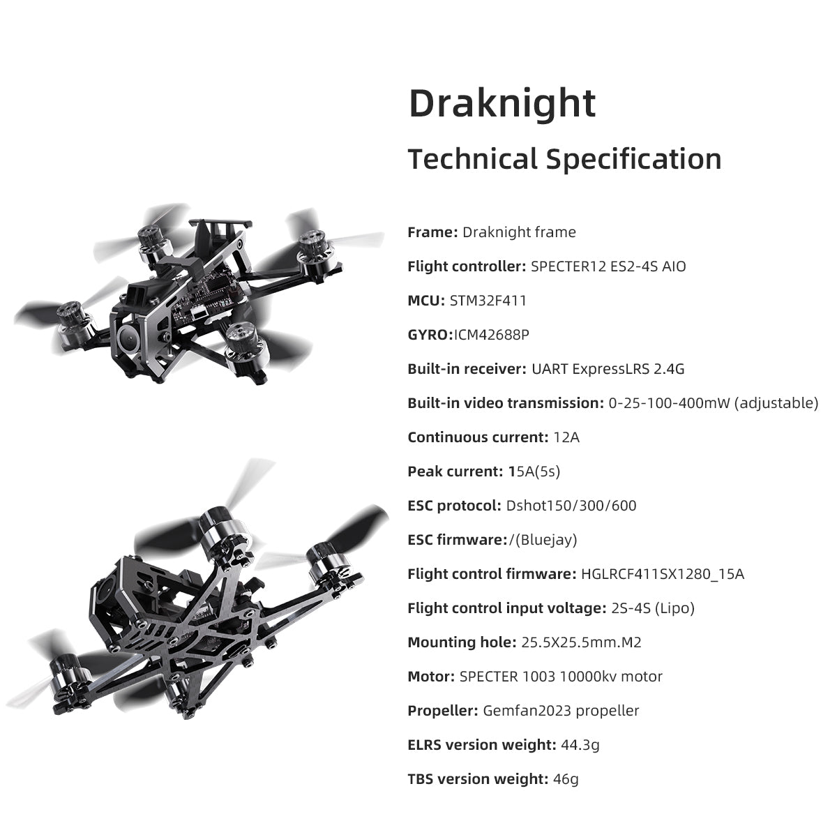 HGLRC Draknight 2-inch toothpick Fpv drone – HGLRC Company
