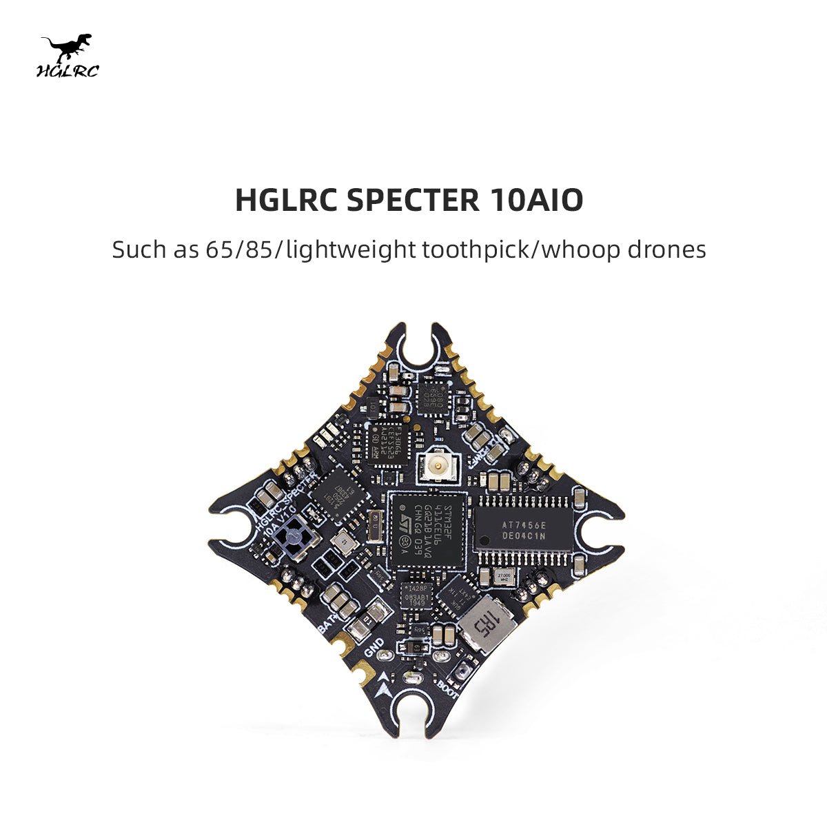 HGLRC SPECTER 10A 1-2S ELRS AIO VTX 400mW F411 Flight Control 10A BL_S ...